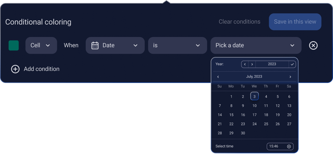 Get instant visual clarity and quickly spot important information on your board with Conditional ...