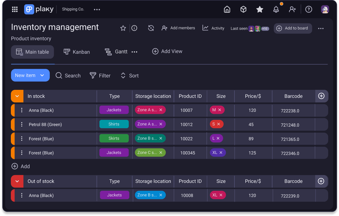 Free Inventory Management Template - Plaky™