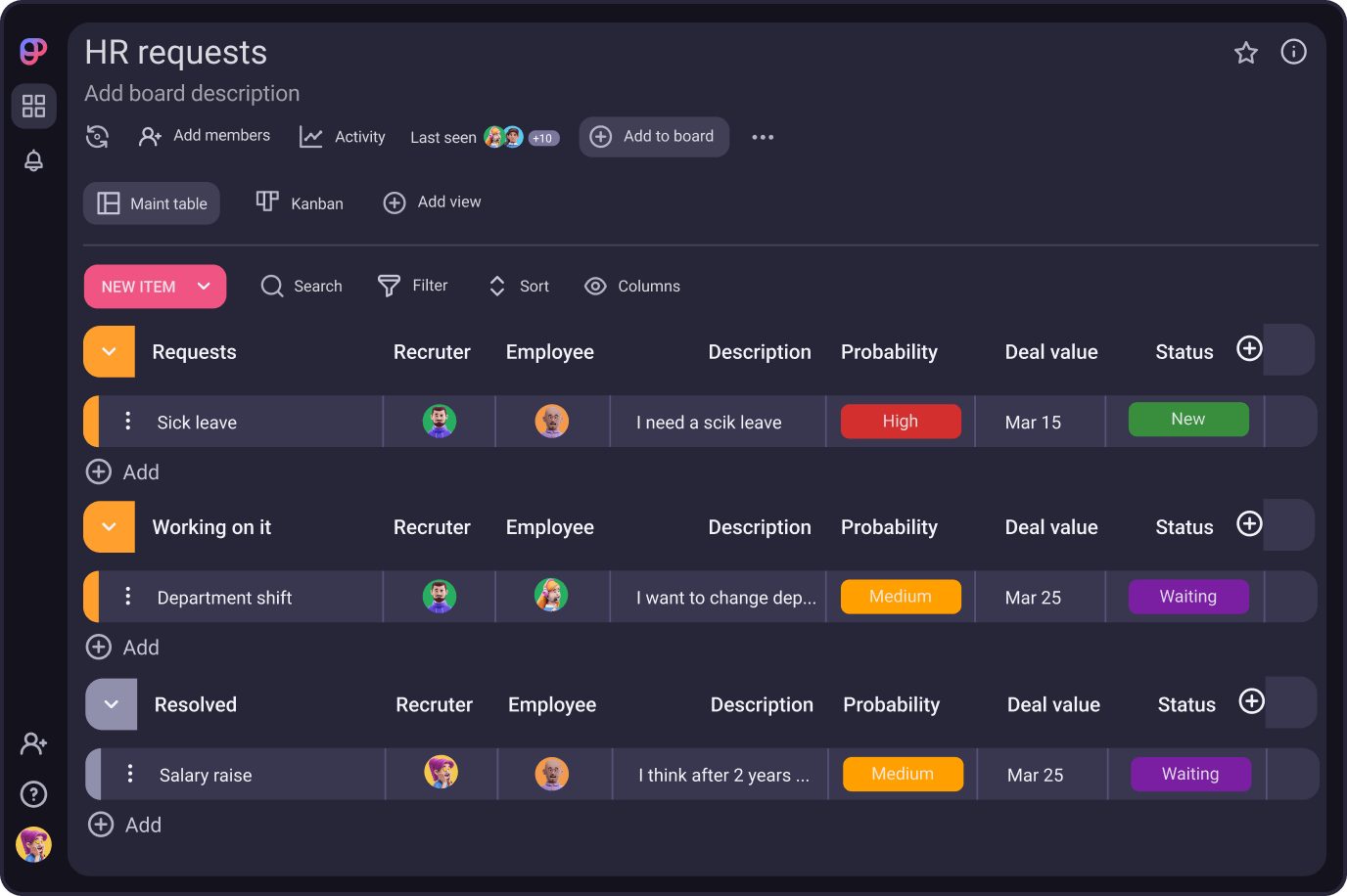 Human resources management software - Plaky
