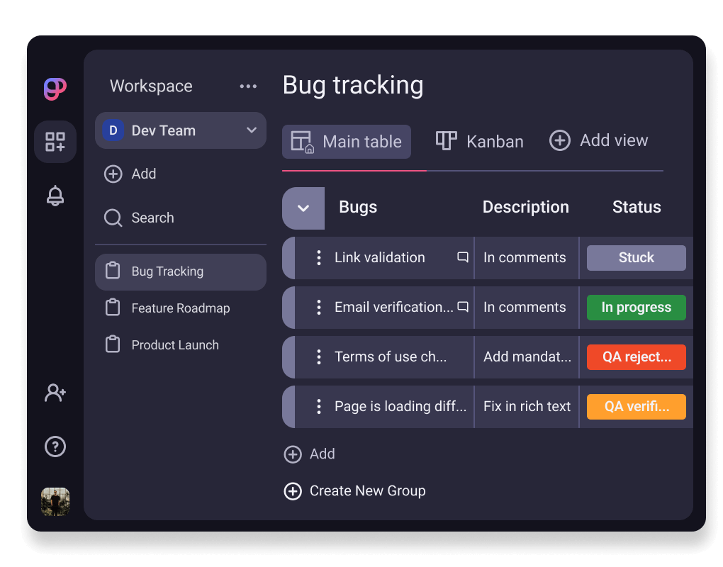 Bug Tracking Template - Plaky™
