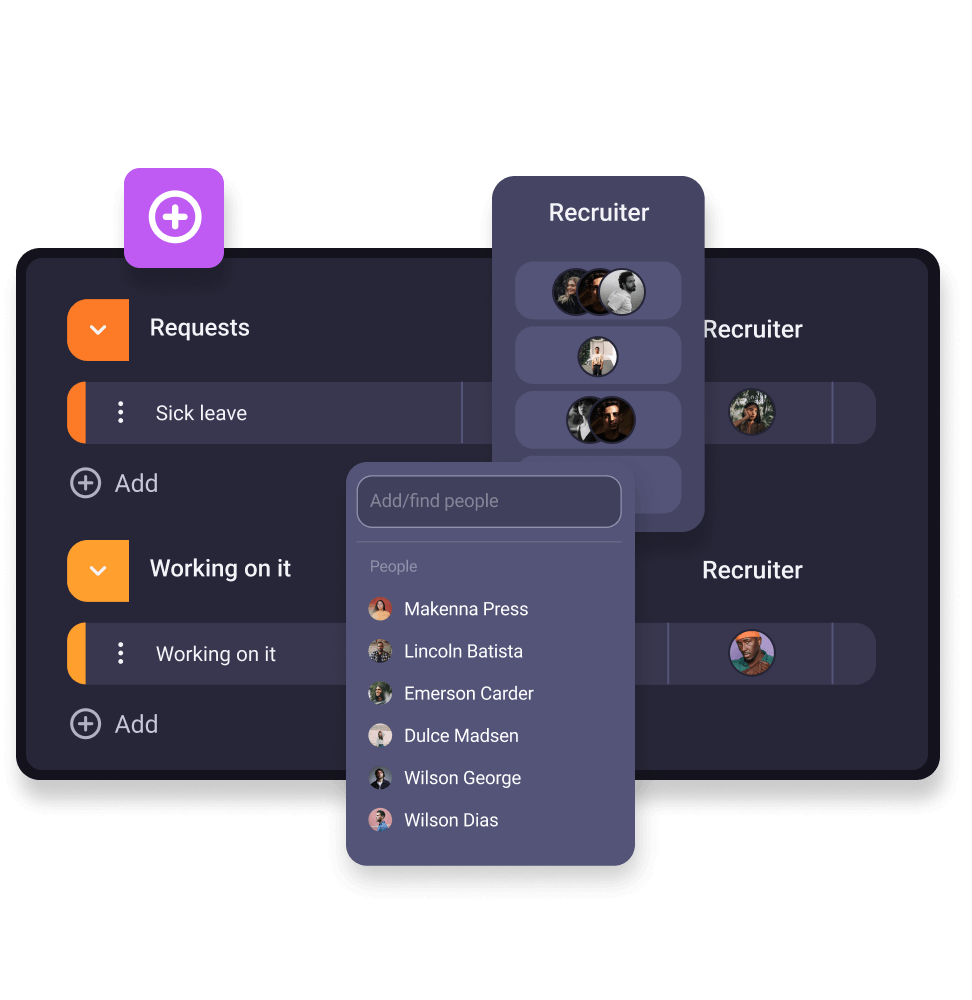 HR requests template - Plaky™