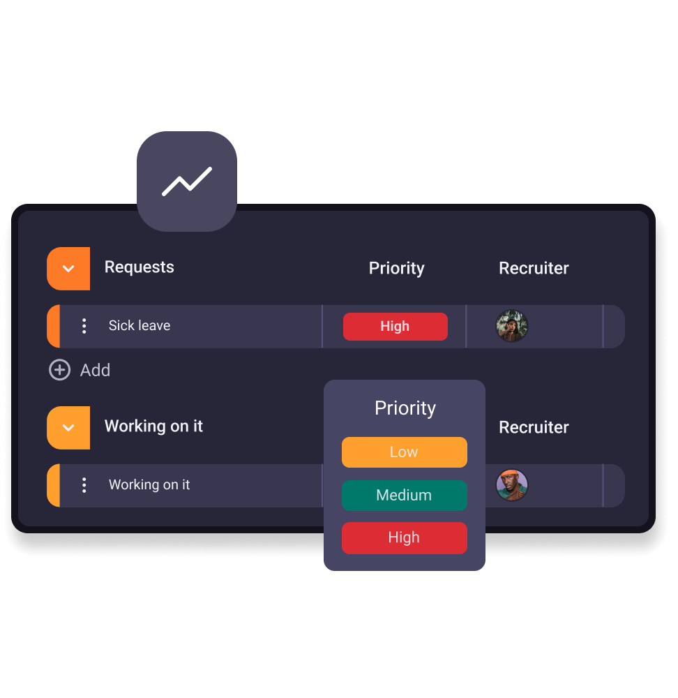 HR requests template - Plaky™