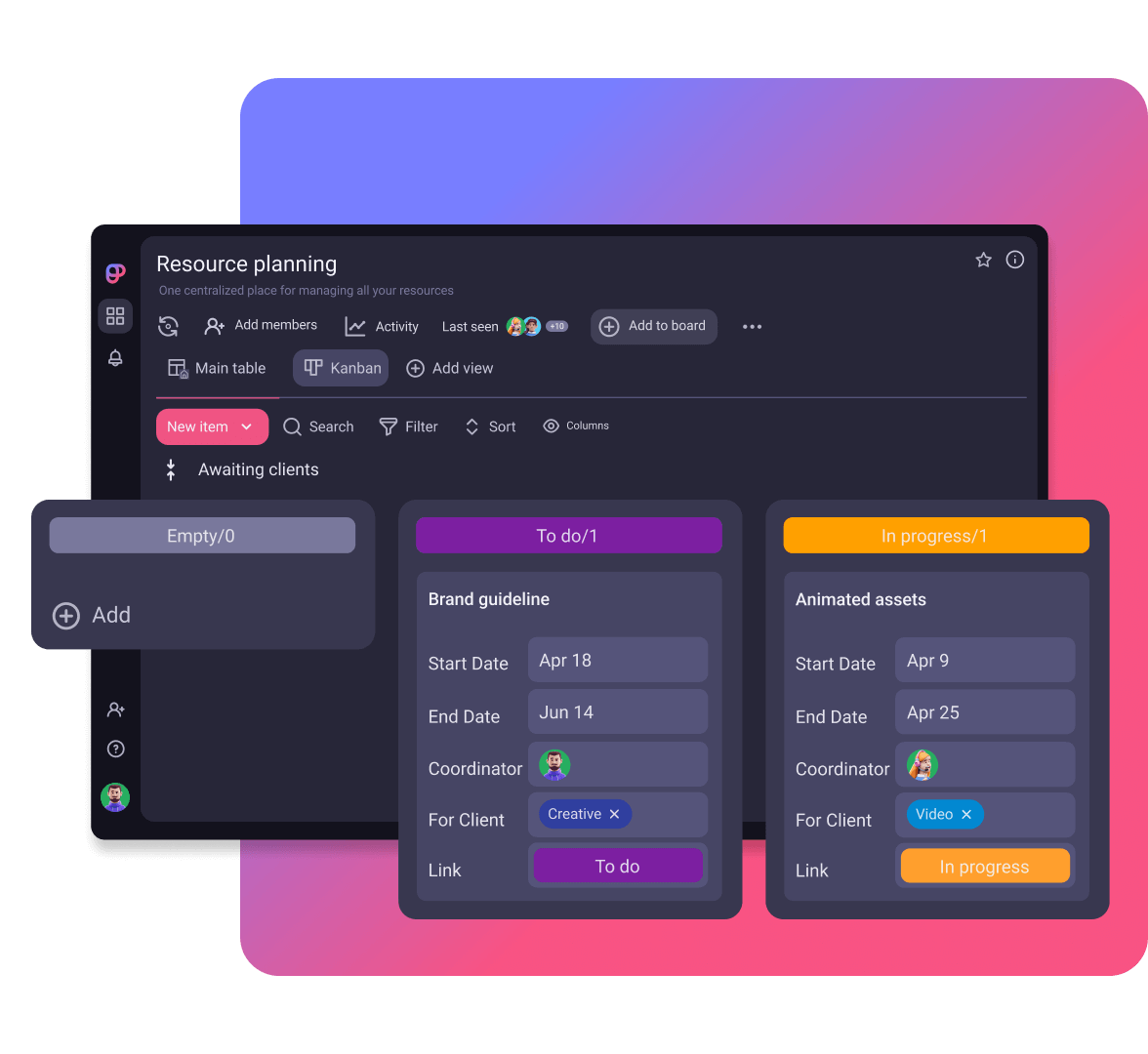 Resource Planning Template - Plaky™