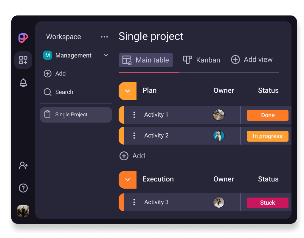 Single Project Template - Plaky™