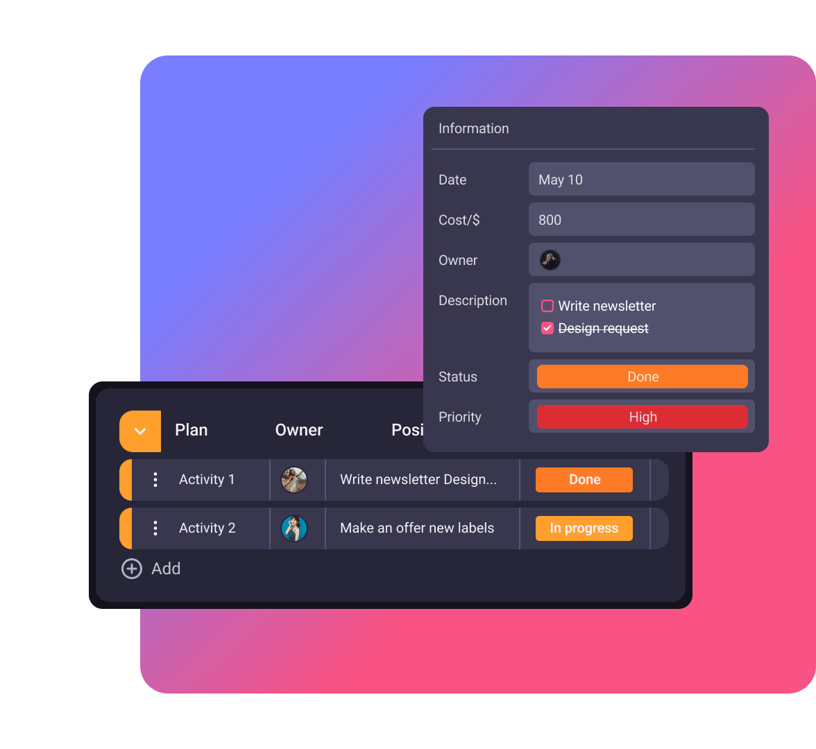 Single Project Template - Plaky™