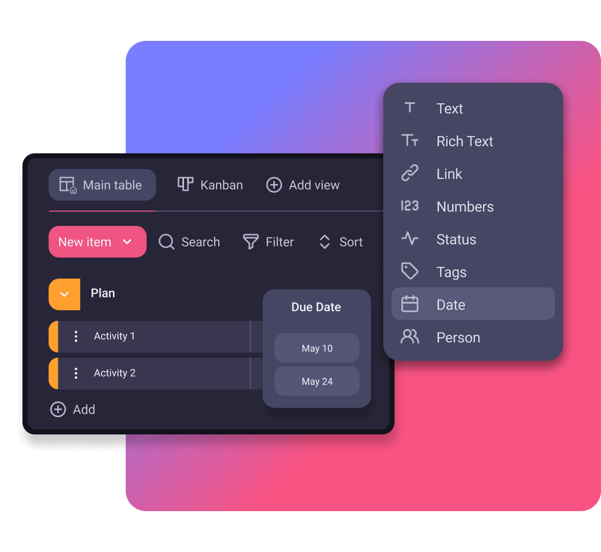 Single Project Template - Plaky™