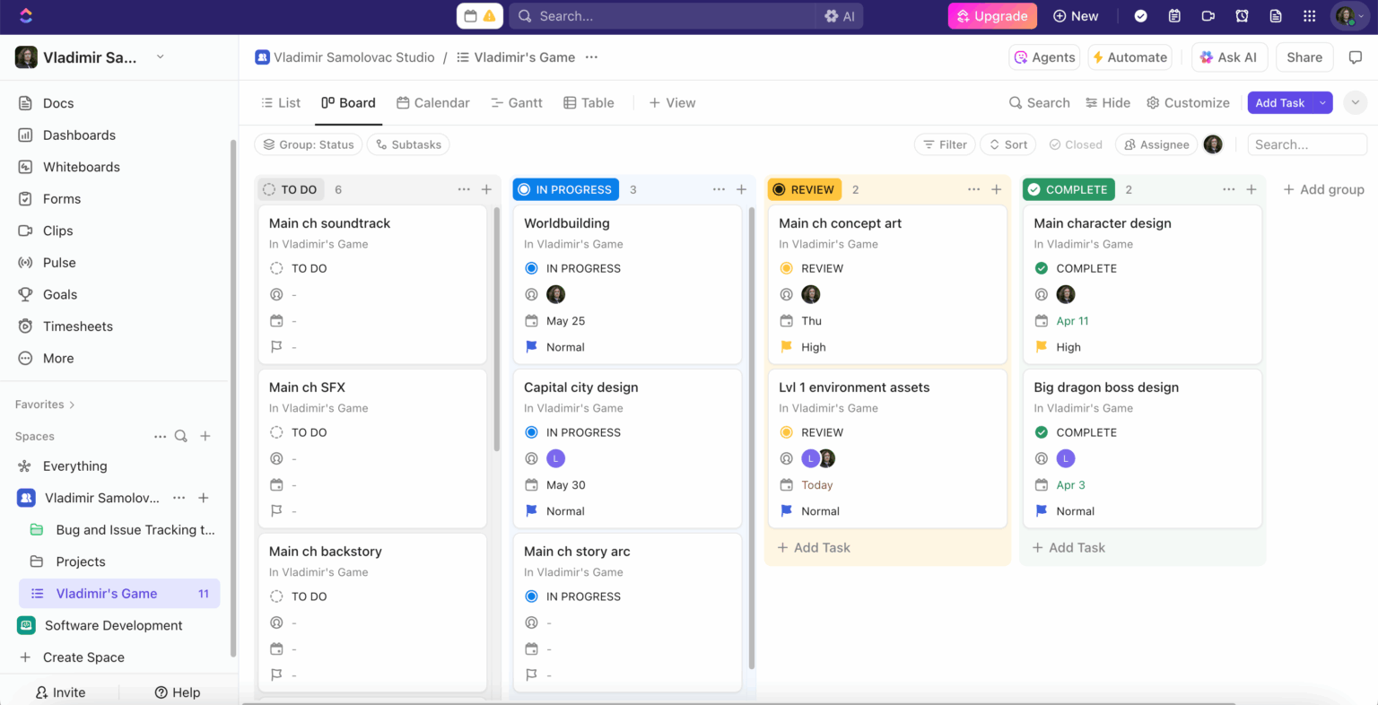 Top 7 Video Game Project Management Tools