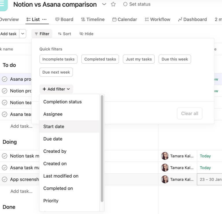 Notion vs Asana: What’s the Difference in 2024?