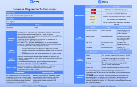 Write a Perfect Business Requirements Document (+ Template)