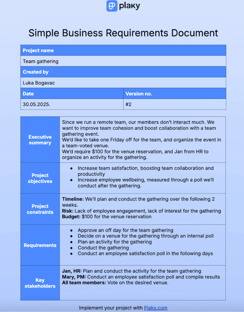 Write a Perfect Business Requirements Document (+ Template)