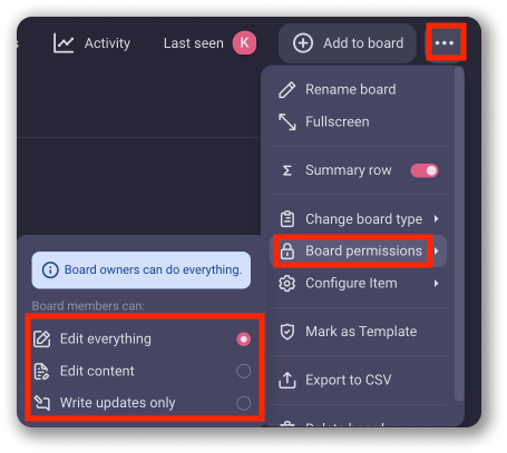 Board Permissions - Plaky Help