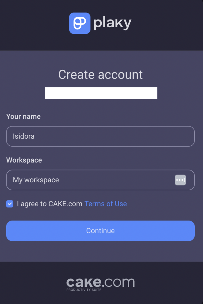 Sign up at Plaky - Plaky Help