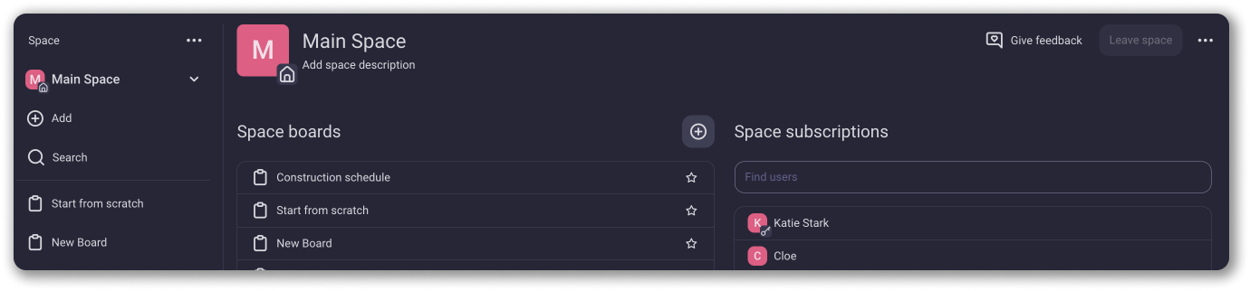 Space Overview - Plaky Help