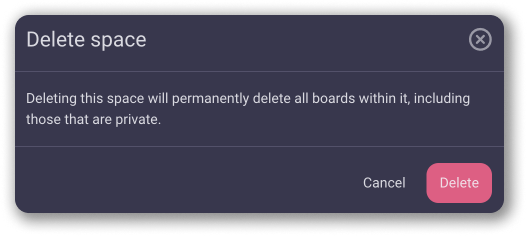 Delete Space - Plaky Help