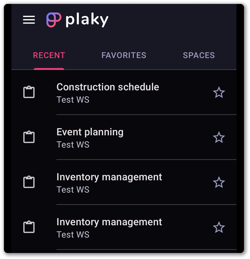Favorite Board - Plaky Help