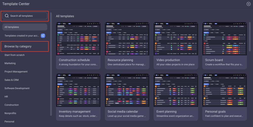 Board Template - Plaky Help