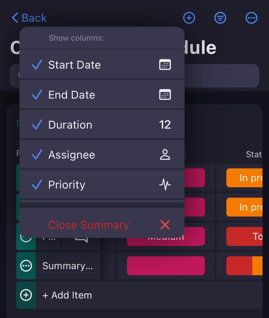 Summary Row - Plaky Help