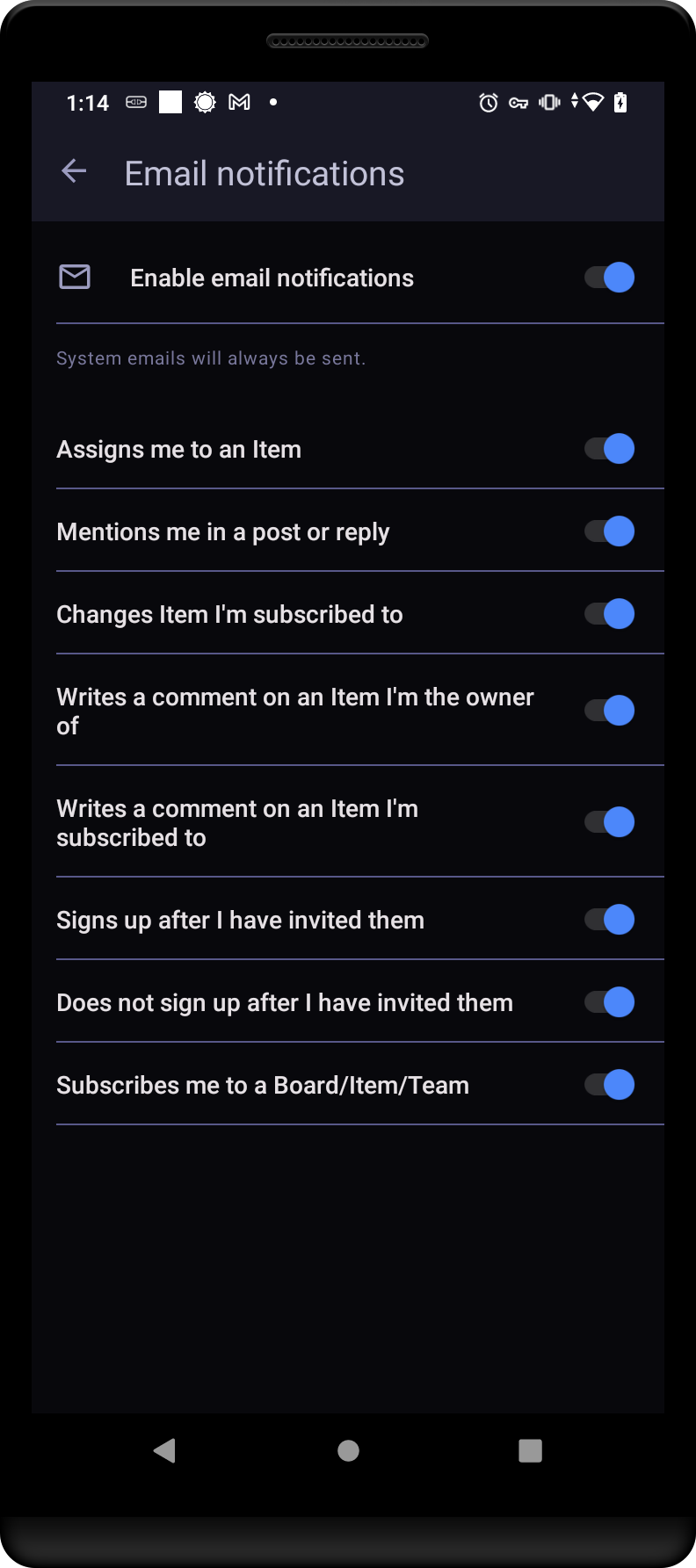 Manage Notifications - Plaky Help