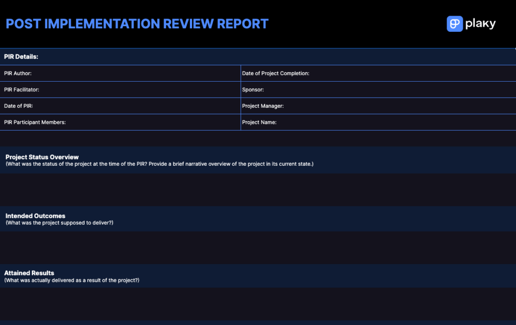Post-Implementation Review in Project Management Explained