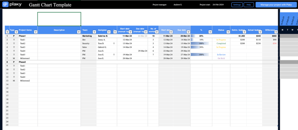 Top 16 Free Automated Project Management Excel Templates