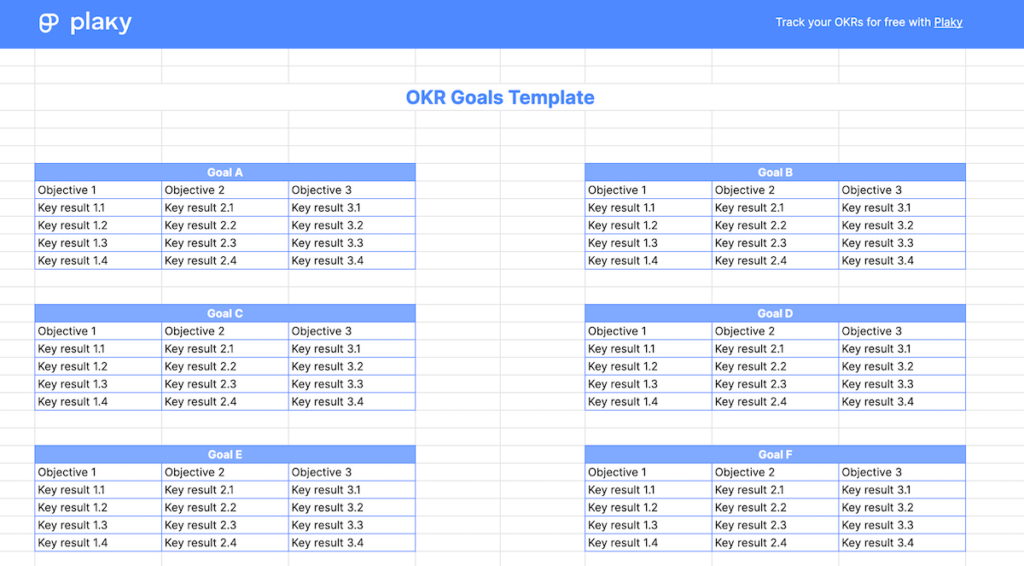 8 OKR Templates Free to Use