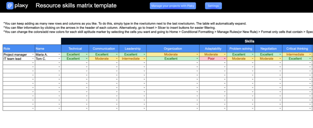 8 Project Resource Planning Templates (Excel & Google Sheets)