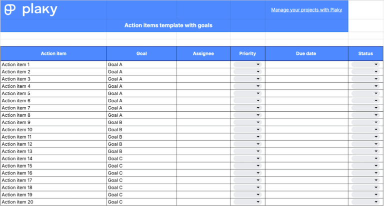 7 Free Action Item Templates for Project Success