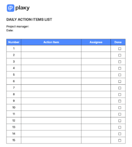 7 Free Action Item Templates for Project Success