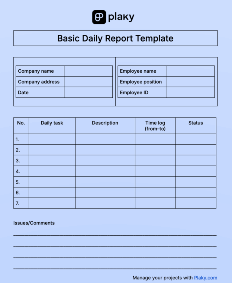 18 Free Daily Report Templates (Simple and Customizable)