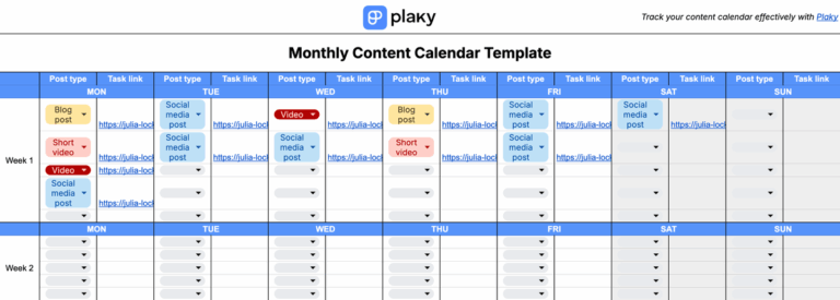 7 Free Content Calendar Template Ideas for Organized Planning